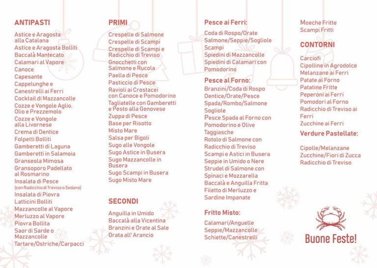 Un menù per le feste tutto da scoprire! - Gastronomia Albertini